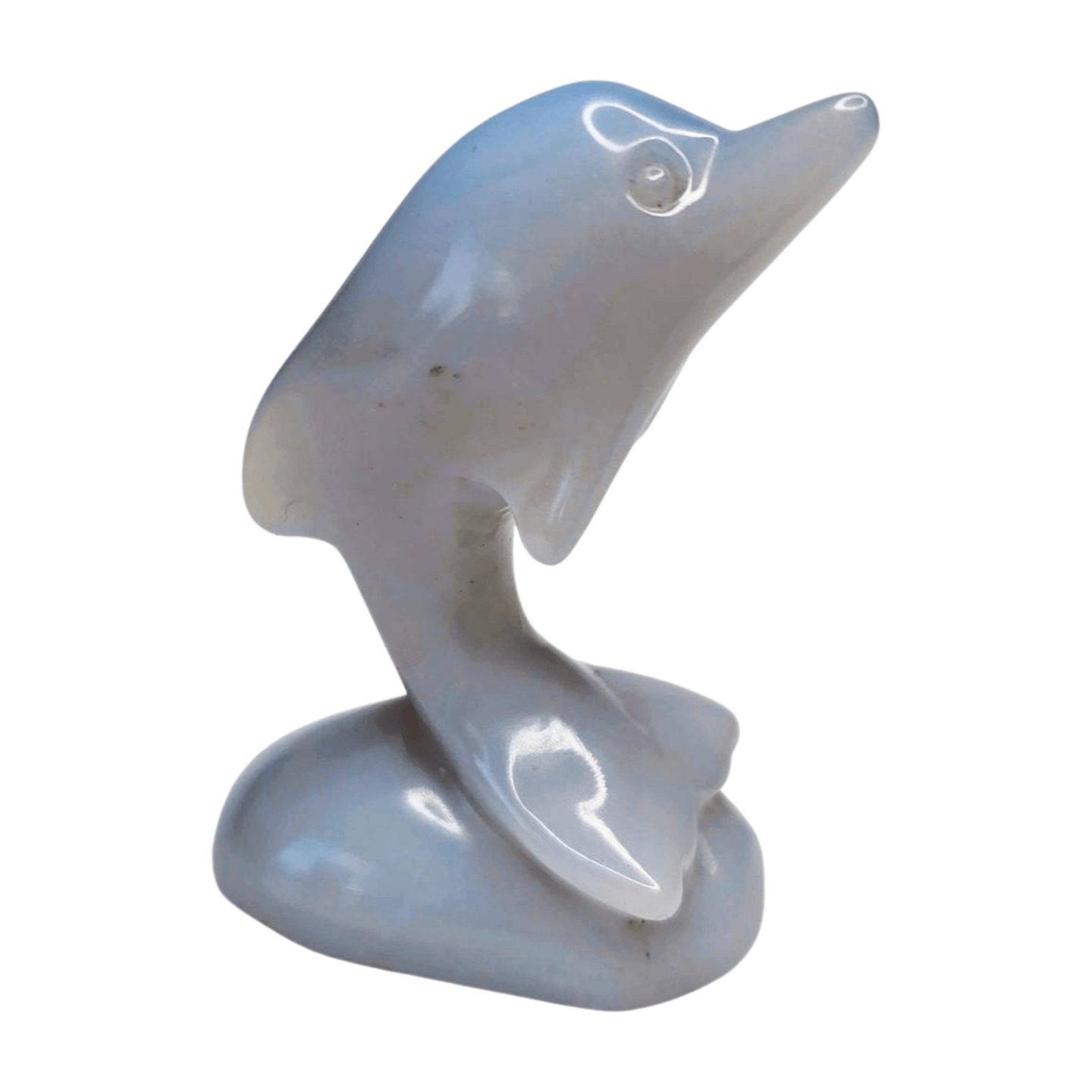 Chalcedony Dolphin Carving for Flow and Emotional Ease – Totems and Tarot